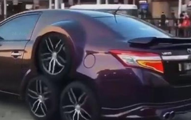 Auto mit 8 Rädern - Video auf bildschirmarbeiter.com